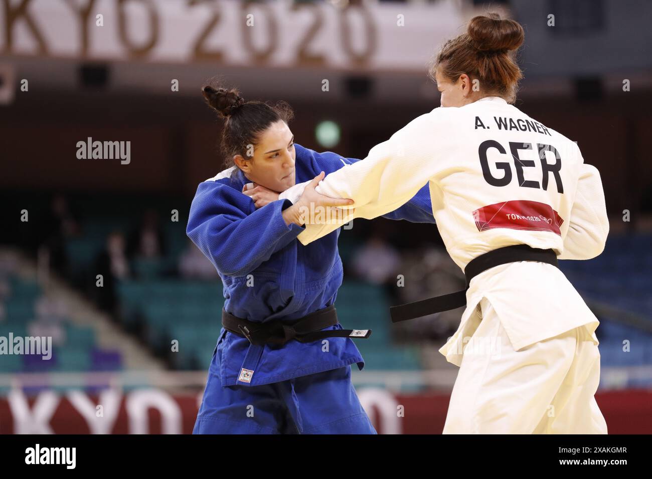 Tokyo - Japan, July 13, 2024, athletes fighting judo, during the ...