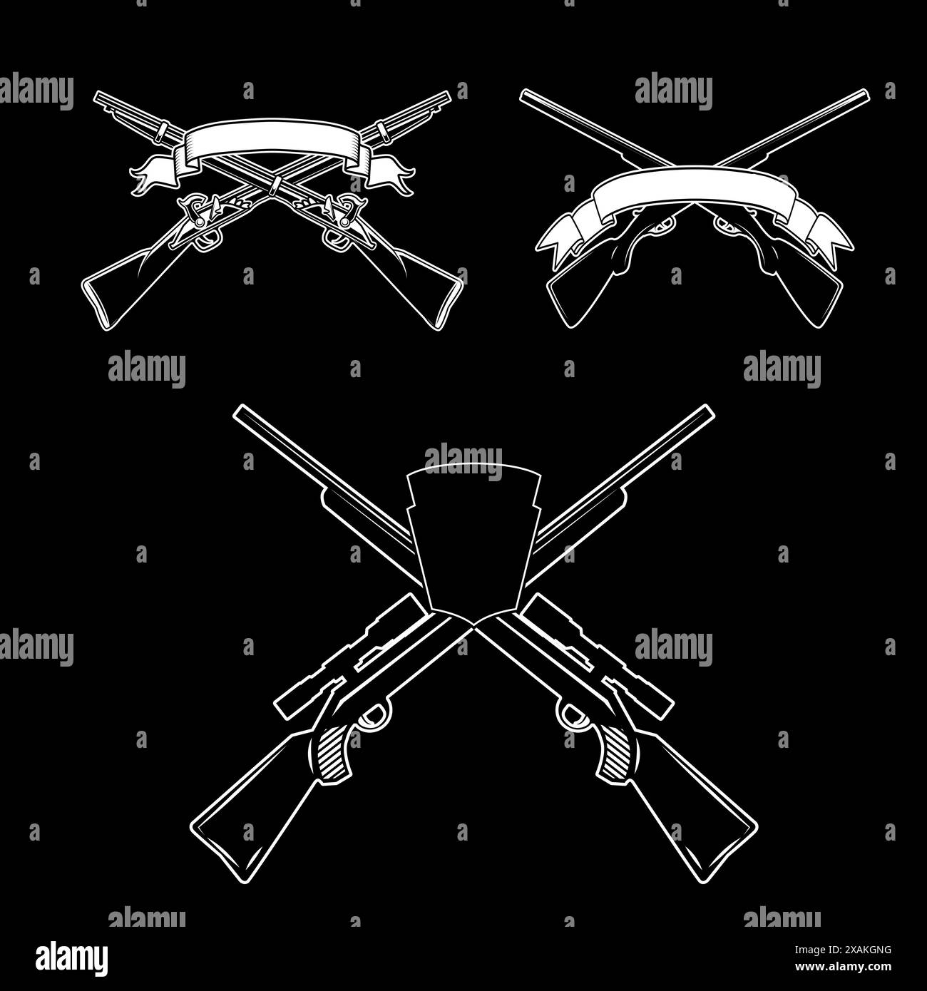 Winchester rifle vector Black and White Stock Photos & Images - Alamy