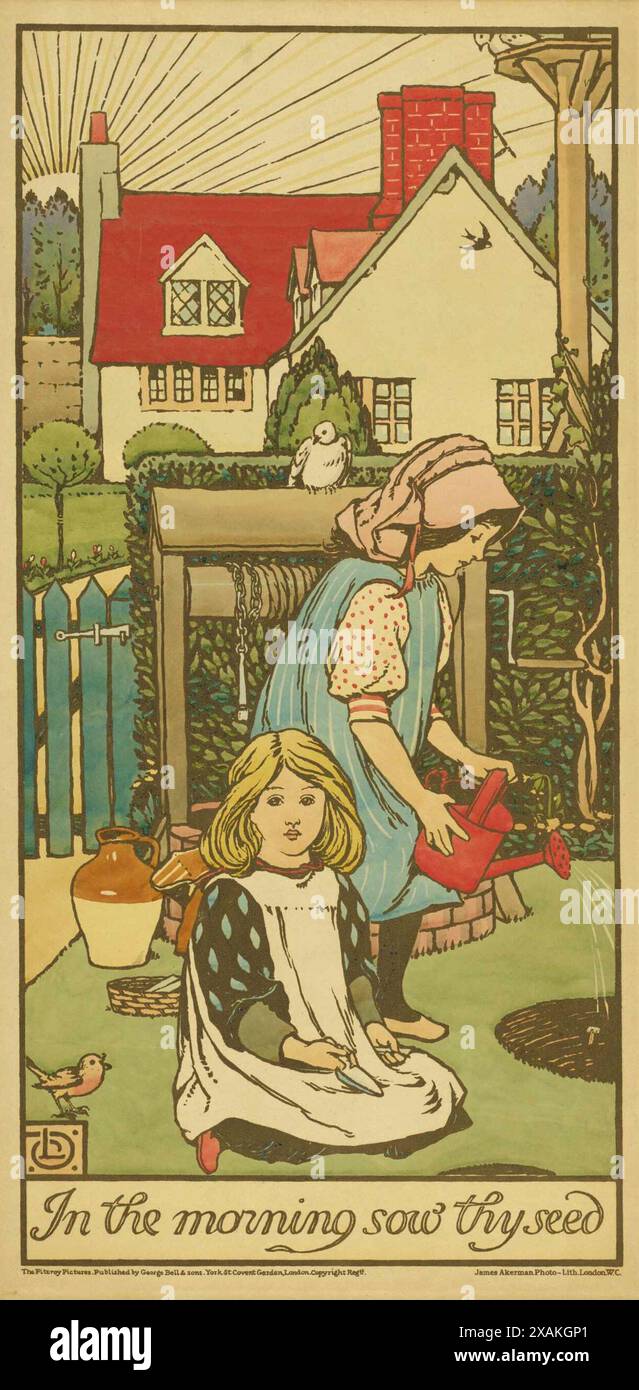 "In the morning sow thy seed" from art by Louis Davis. From "The ...