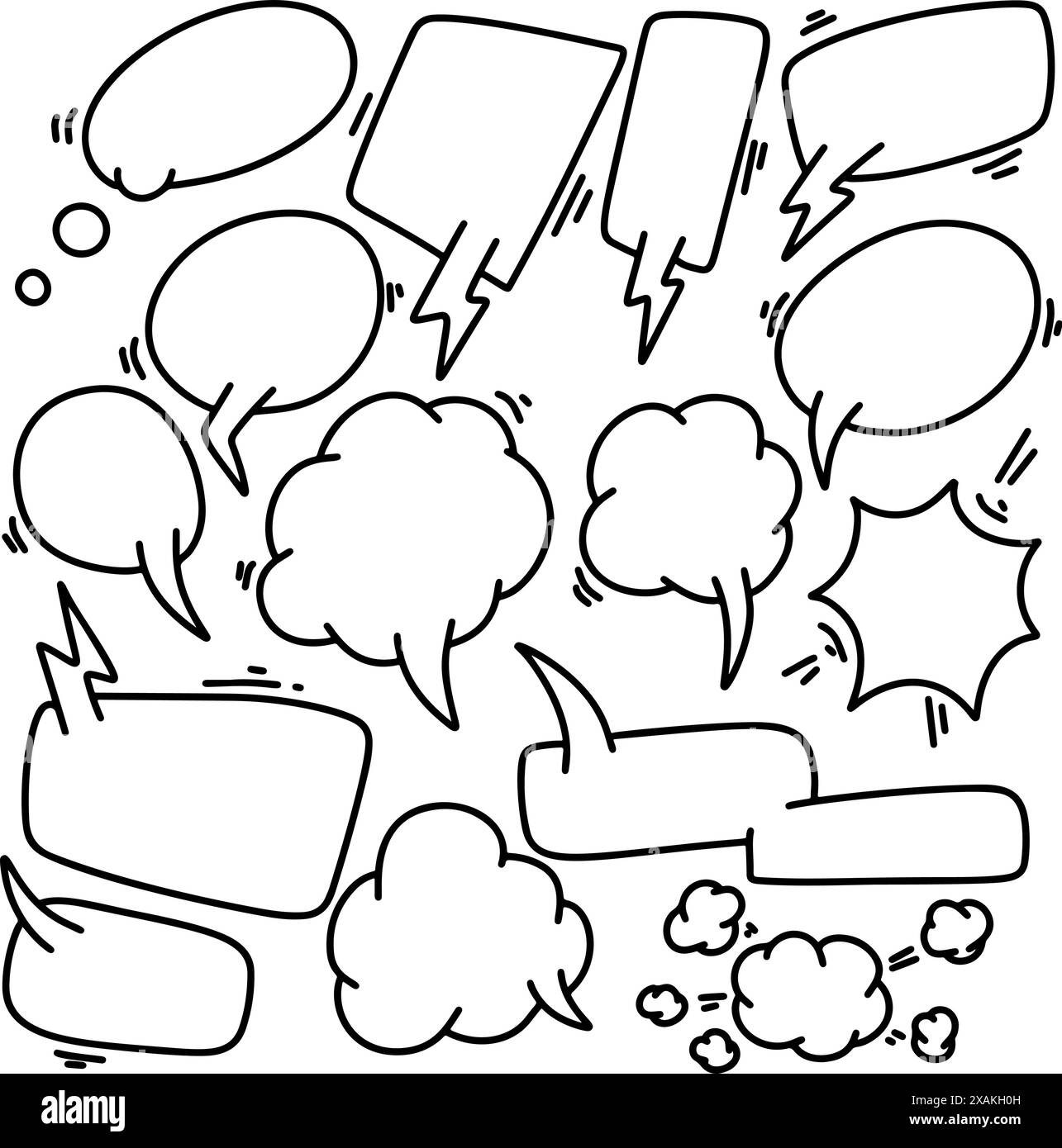 Cartoon illustration gossip Black and White Stock Photos & Images - Alamy