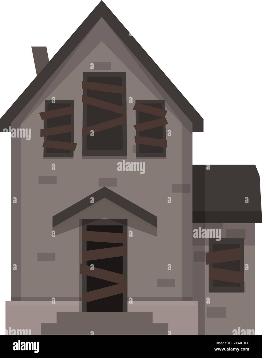 Abandoned wall house building facade Stock Vector Images - Alamy