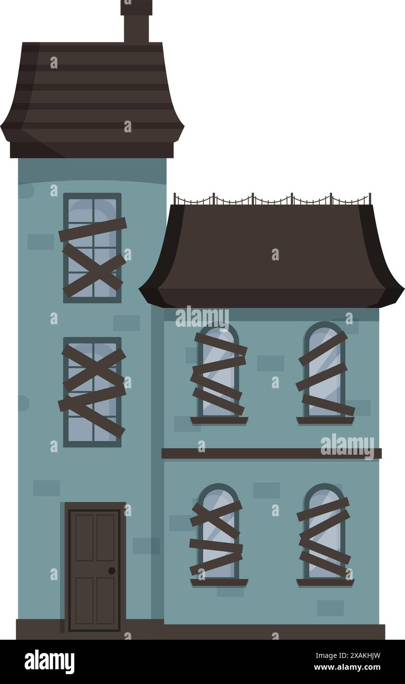 Creepy looking house Stock Vector Images - Alamy
