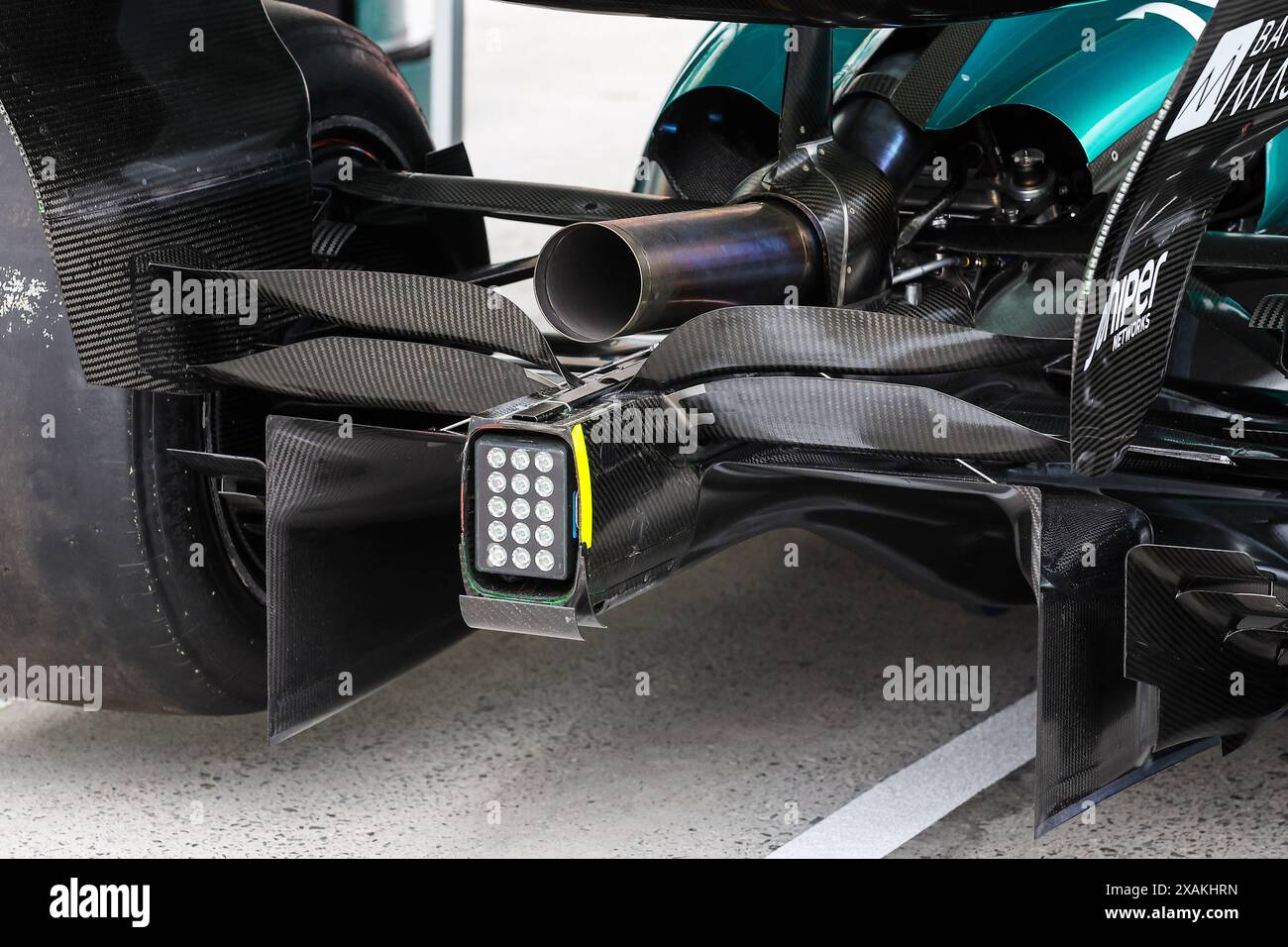 Aston Martin F1 Team AMR23, mechanical detail Beam wing during the ...