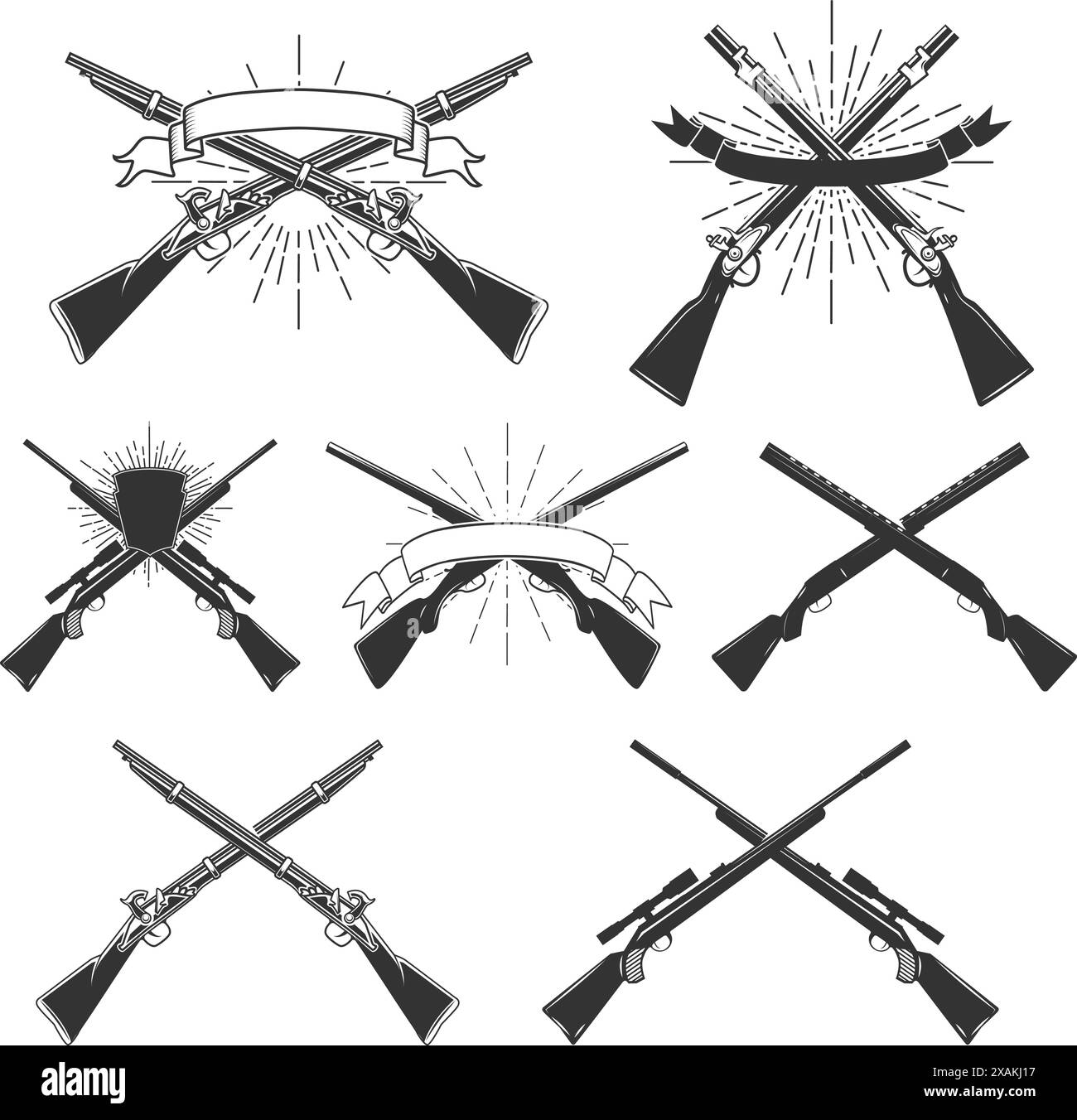 Winchester rifle vector Black and White Stock Photos & Images - Alamy
