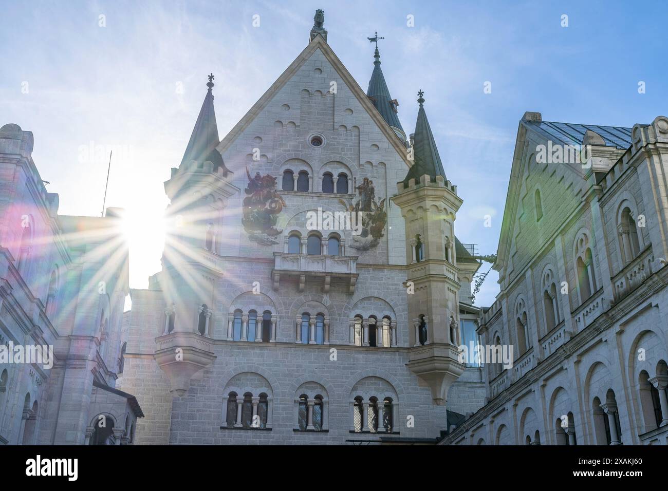 Europe, Germany, Southern Germany, Bavaria, Füssen, Neuschwanstein ...