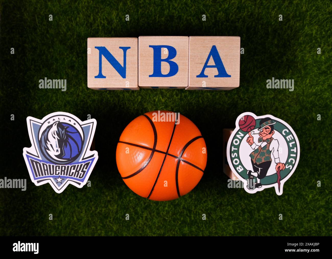 June 2, 2024, Springfield, United States. Emblems of the basketball ...