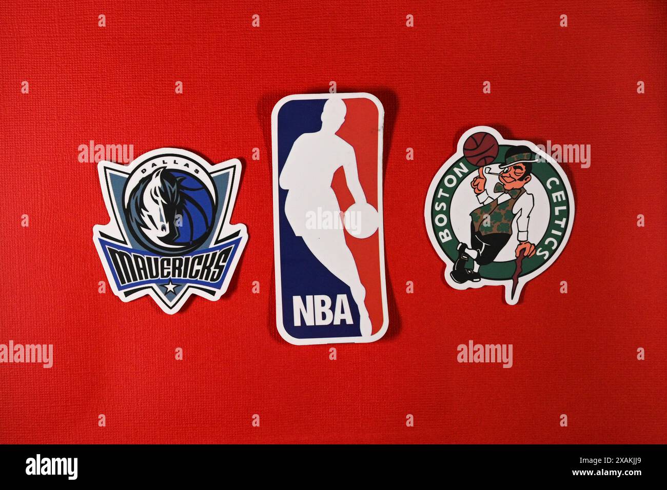 June 2, 2024, Springfield, United States. Emblems of the basketball ...