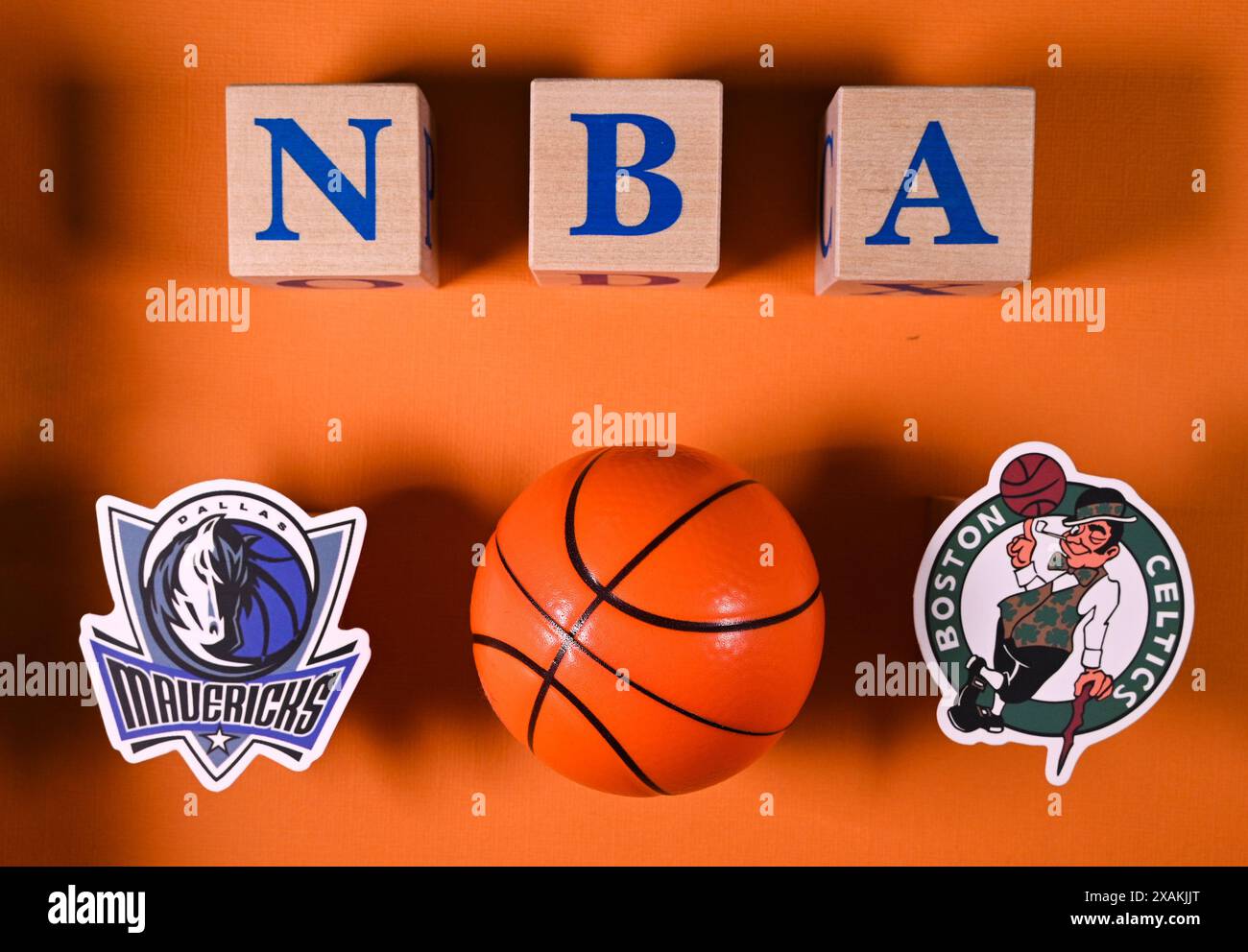 June 2, 2024, Springfield, United States. Emblems of the basketball ...