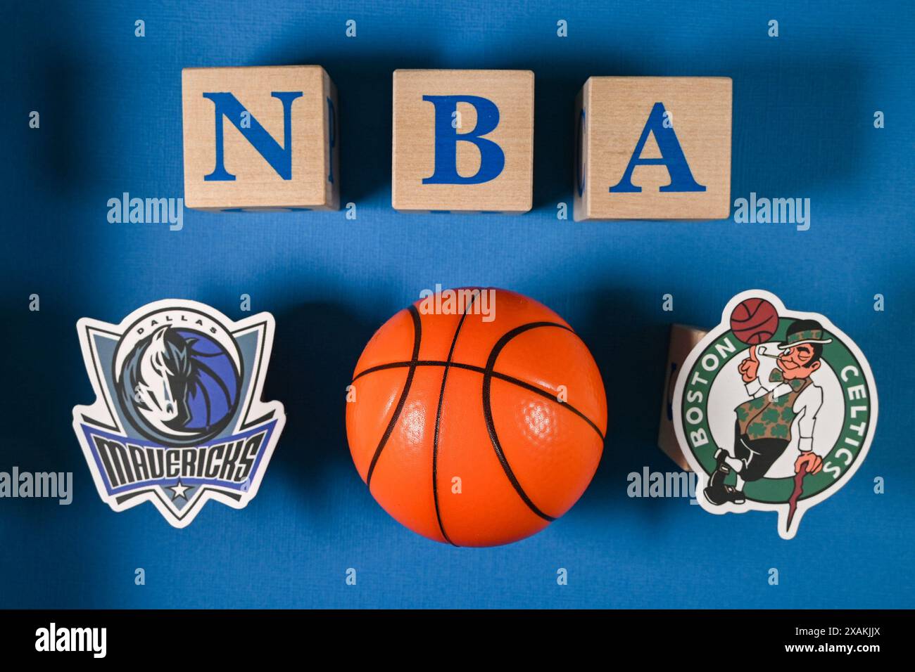 June 2, 2024, Springfield, United States. Emblems of the basketball ...
