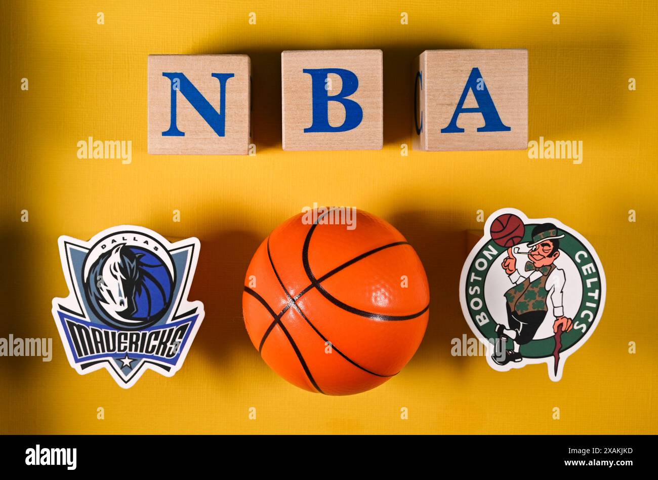 June 2, 2024, Springfield, United States. Emblems of the basketball ...