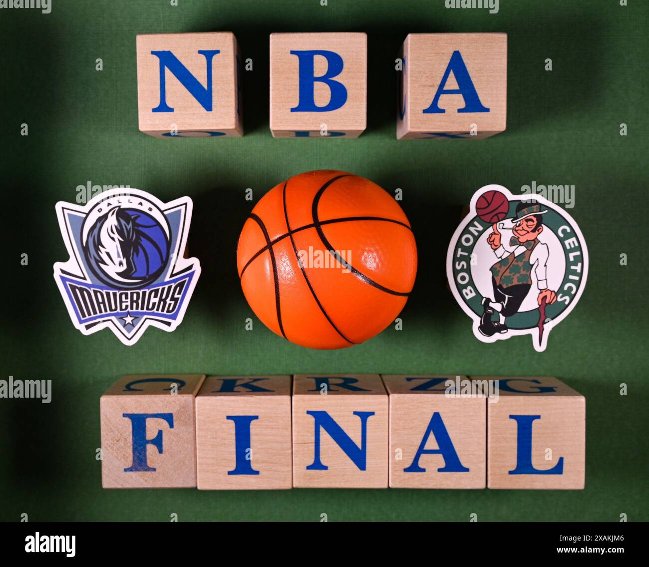 June 2, 2024, Springfield, United States. Emblems of the basketball ...