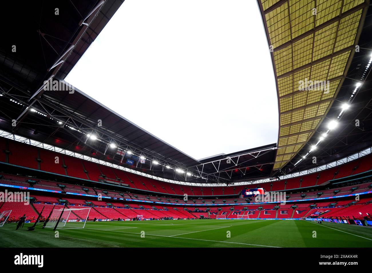 A view inside the stadium before the international friendly match at ...