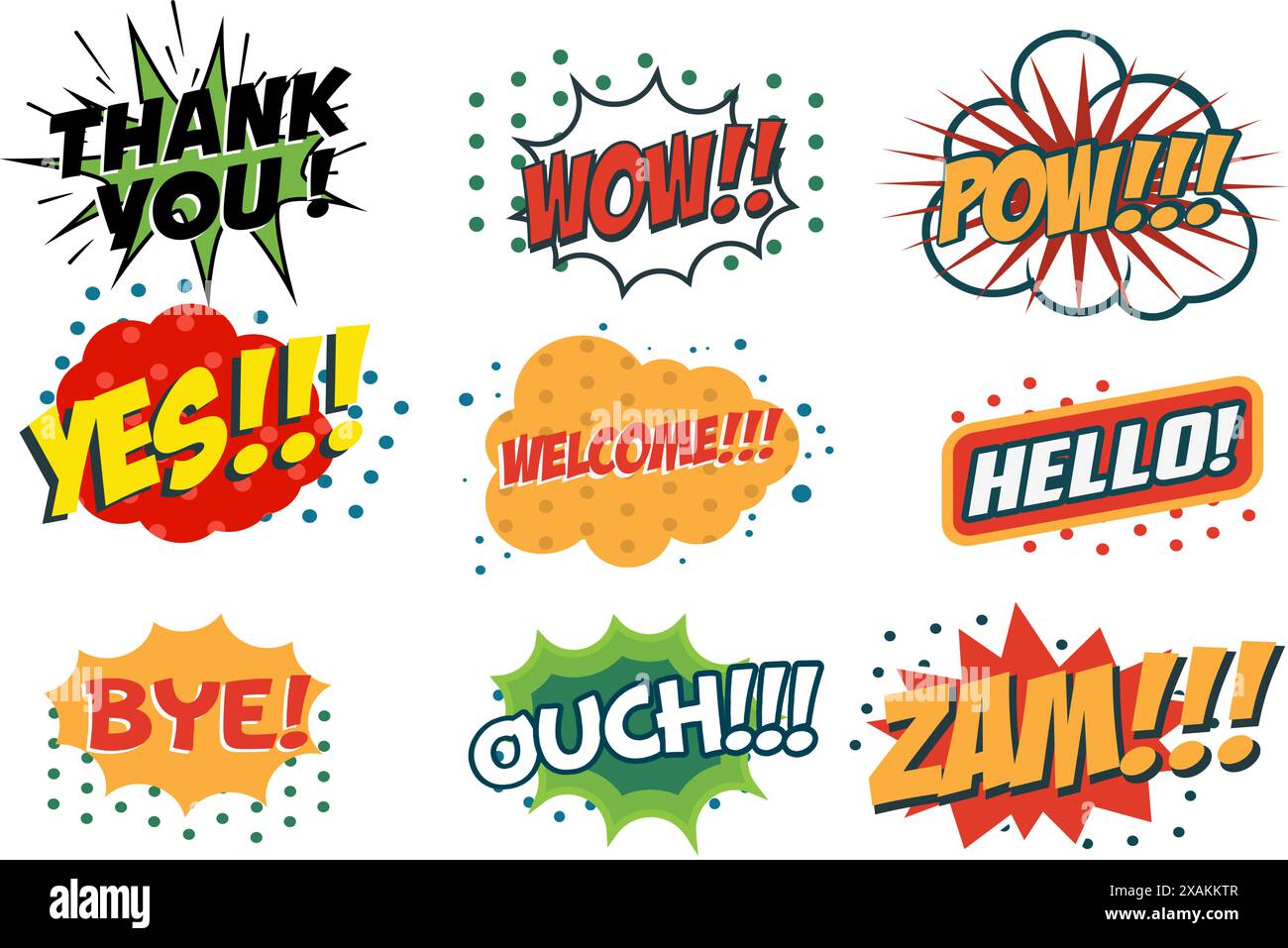 Thank comic book style word Stock Vector Images - Alamy