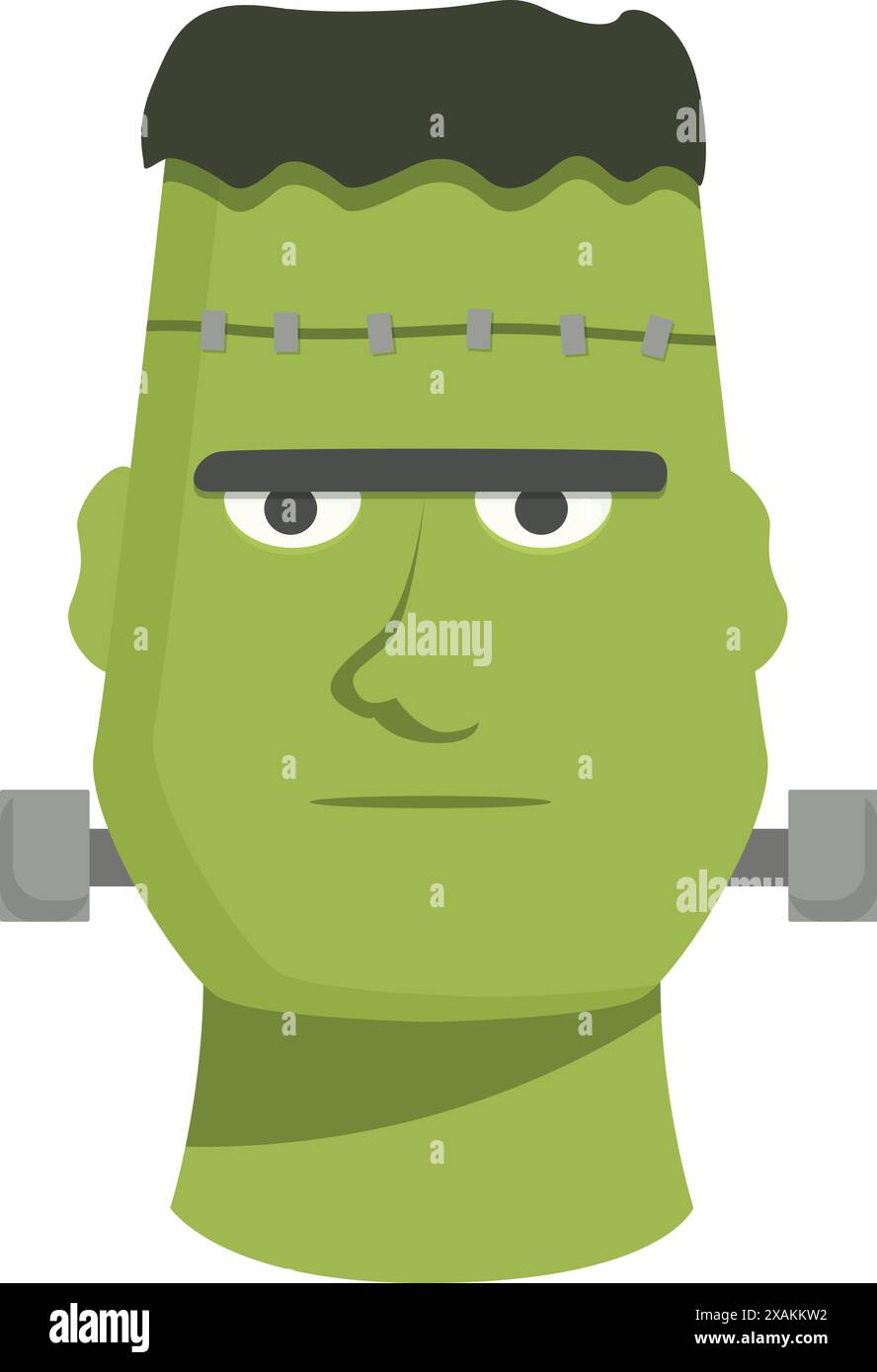 Frankenstein monster looking stern with bolts and stitches for ...