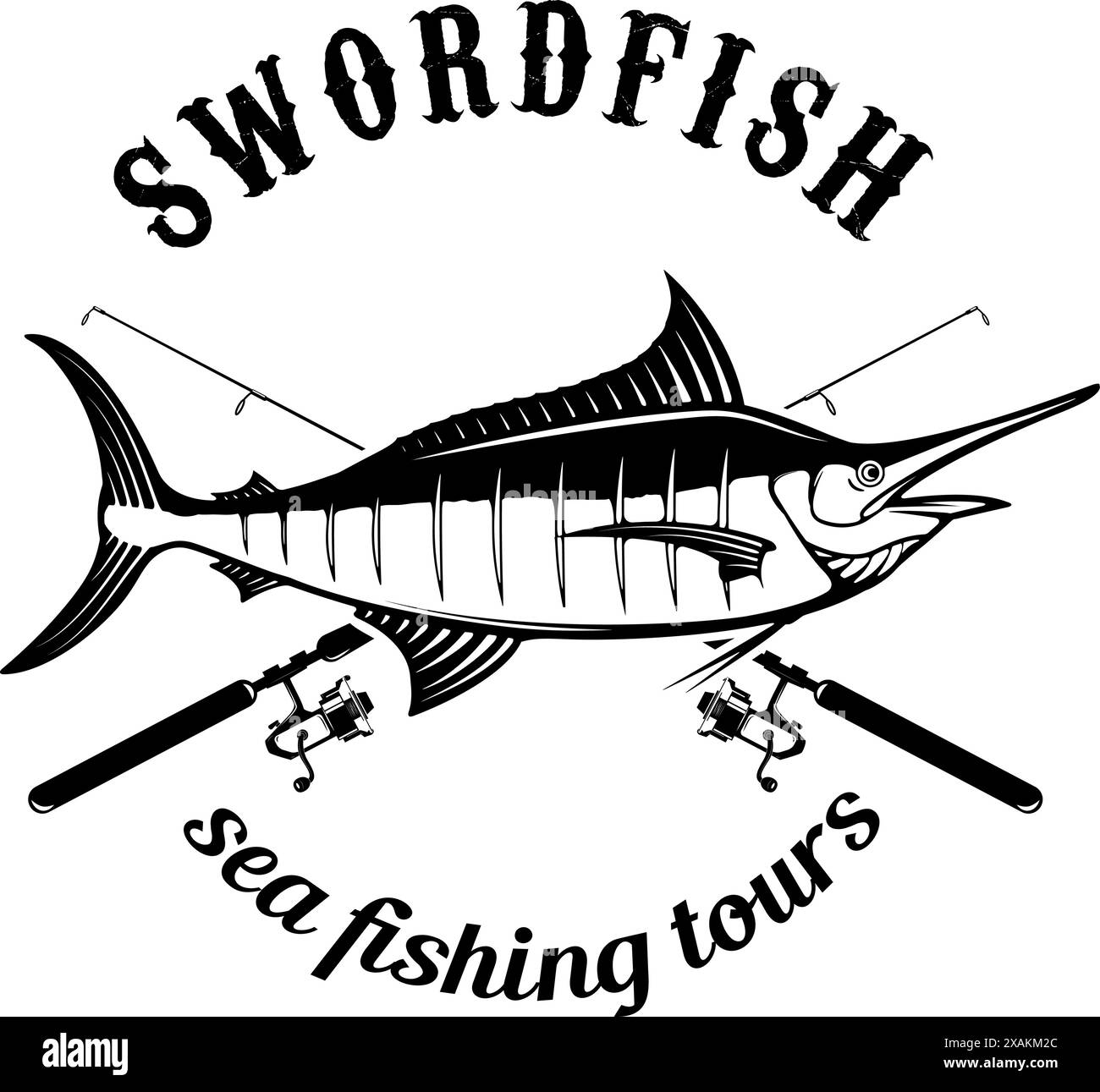 Drawing swordfish Black and White Stock Photos & Images - Alamy
