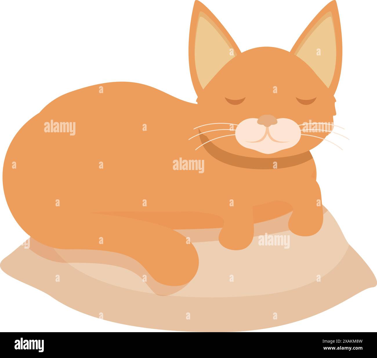 Cute ginger cat nap on Cut Out Stock Images & Pictures - Alamy
