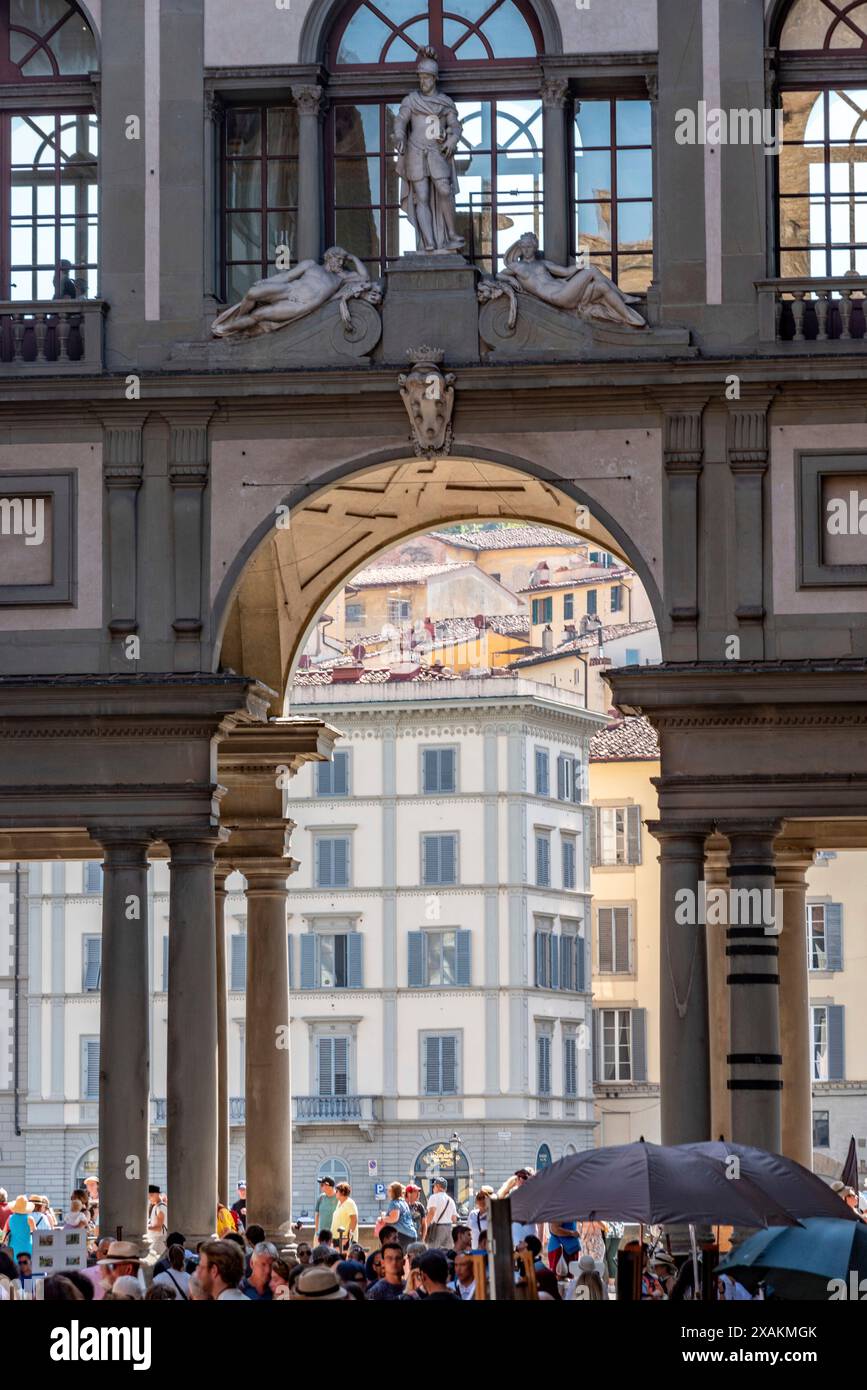The famous Uffizi museum in the center of Florence, Italy Stock Photo ...