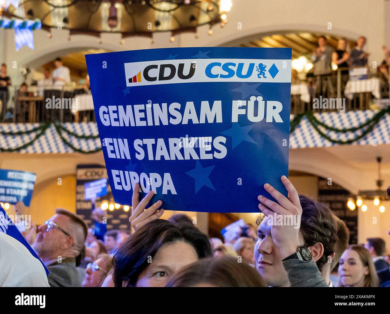 Muenchen GER, Wahlkampfschlussspurt von CDU und CSU zur Europawahl 2024 ...
