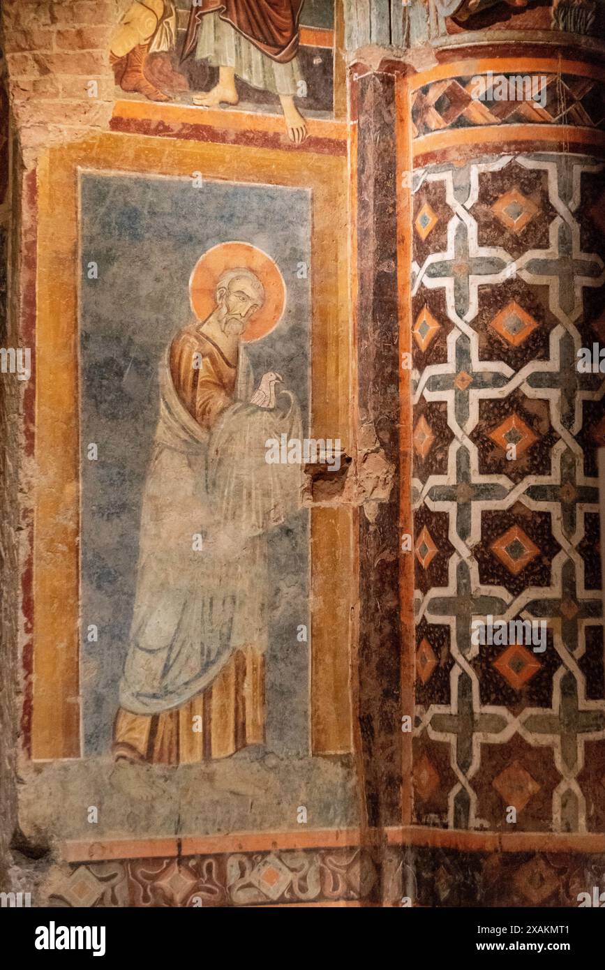 Famous fresco of Christ, in the Crypt of the Siena cathedral, Italy ...