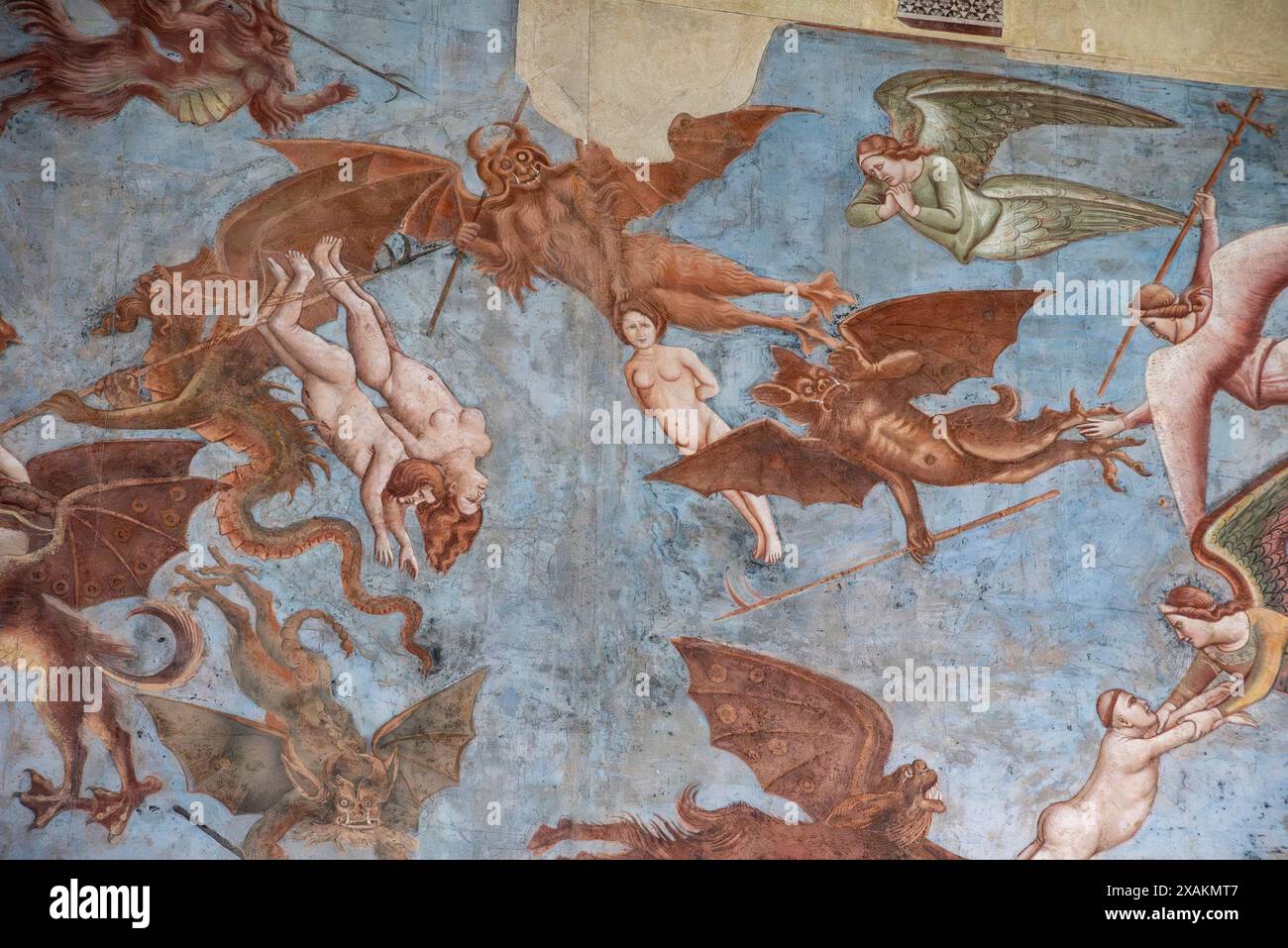 Inferno fresco at the famous Camposanto cemetery near the cathedral in ...