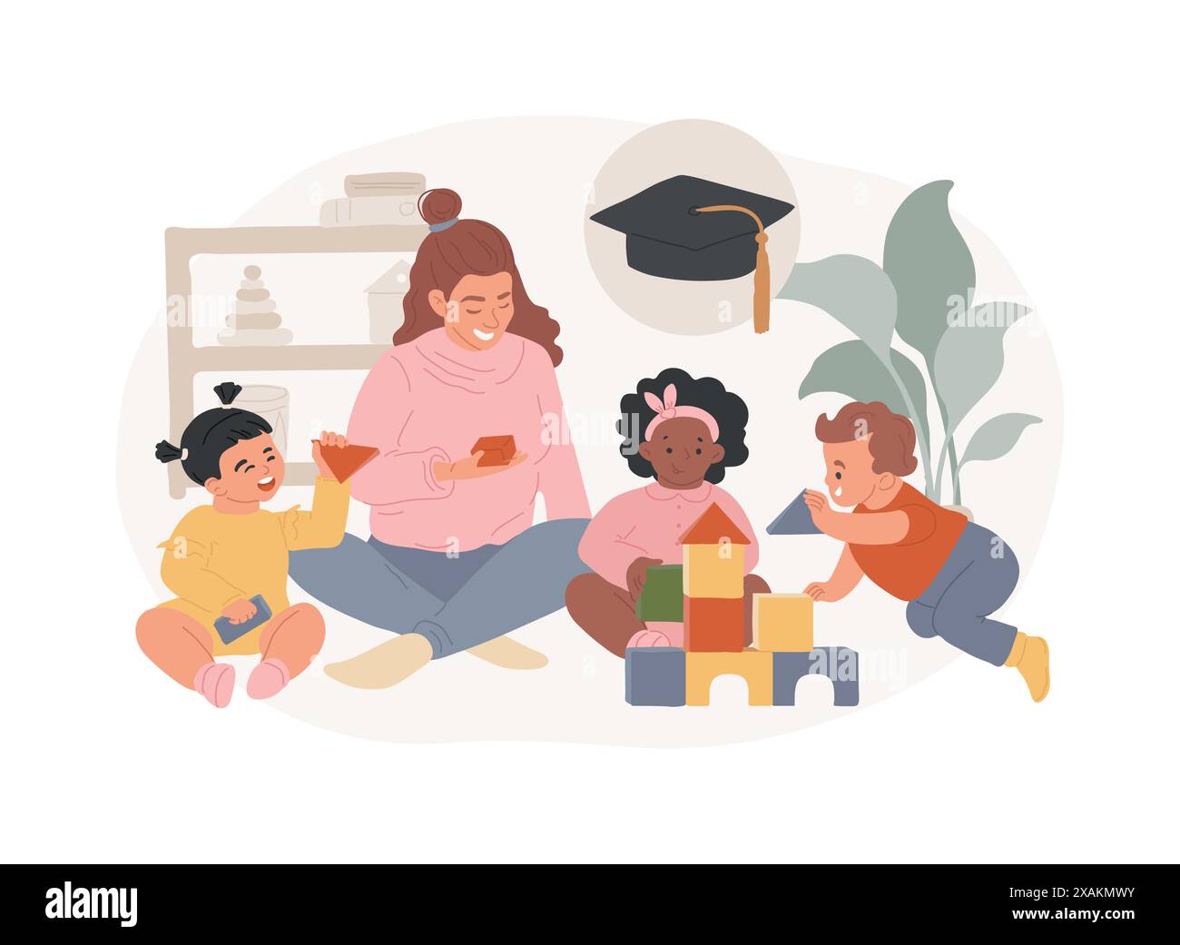 Early education isolated concept vector illustration Stock Vector Image ...