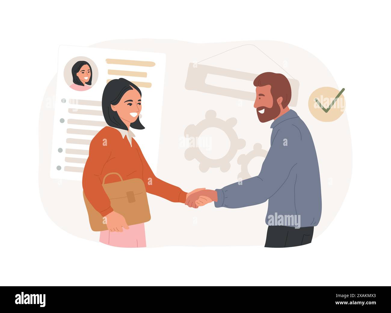 Hiring employee isolated concept vector illustration Stock Vector Image ...