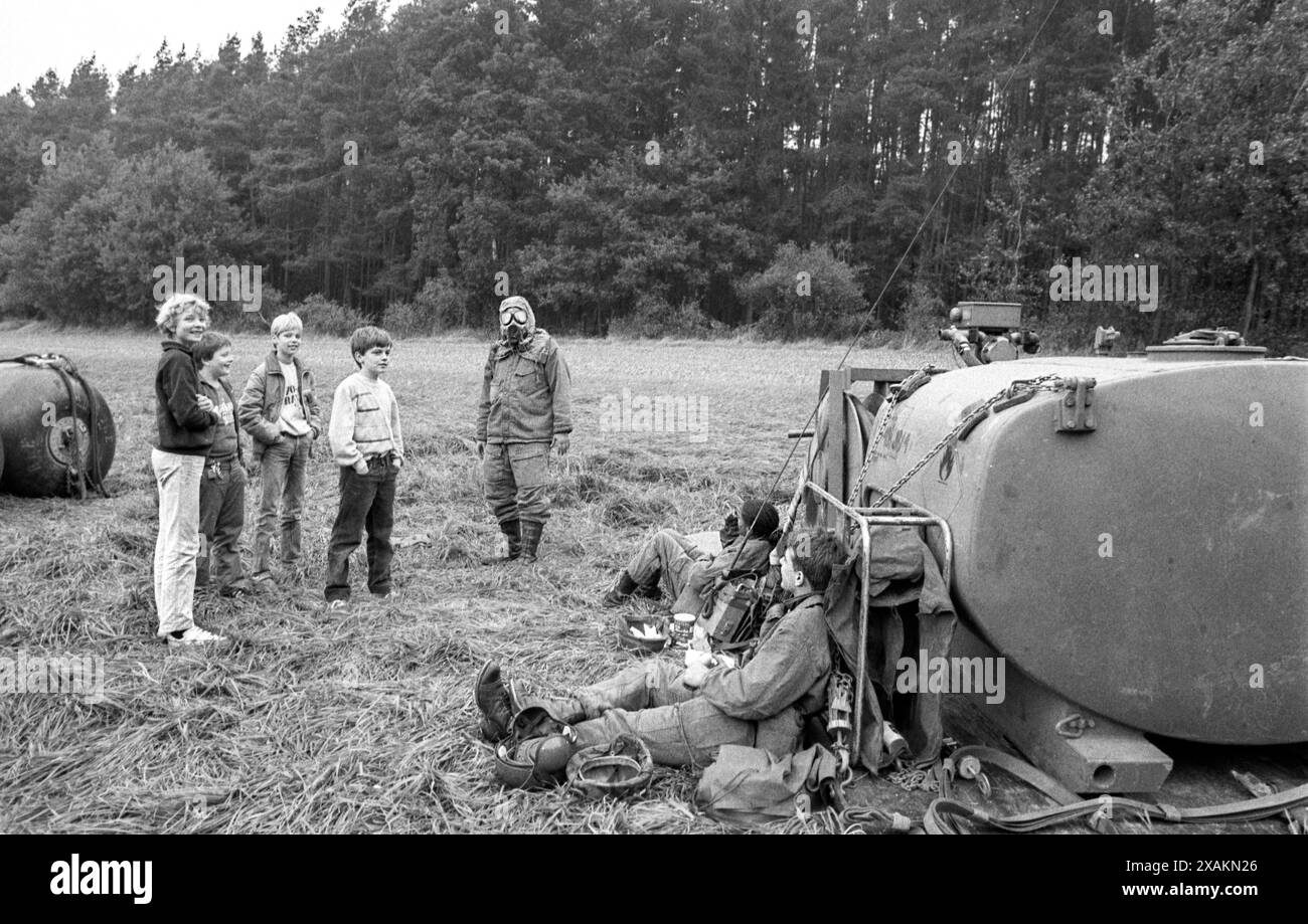US soldiers operate a refueling station for combat helicopters in a ...