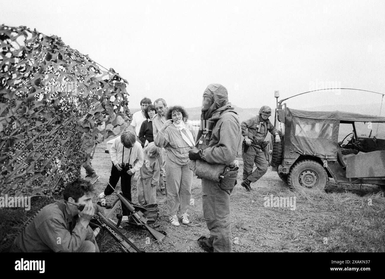 Gertrud Schilling, Member of Parliament, tries to talk to US soldiers ...