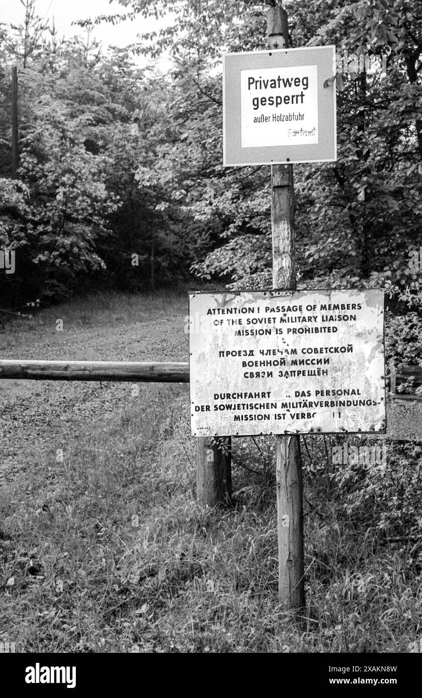 Sign at Point Alpha 'Passage for personnel of the Soviet military ...