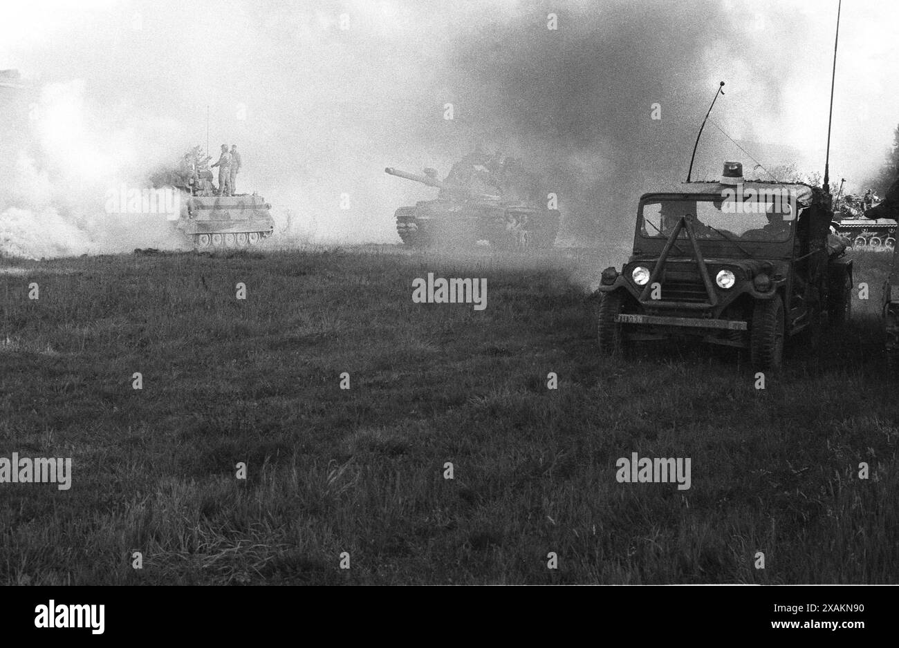 Exercise with flare grenades and firecrackers, autumn maneuvers 1983 ...