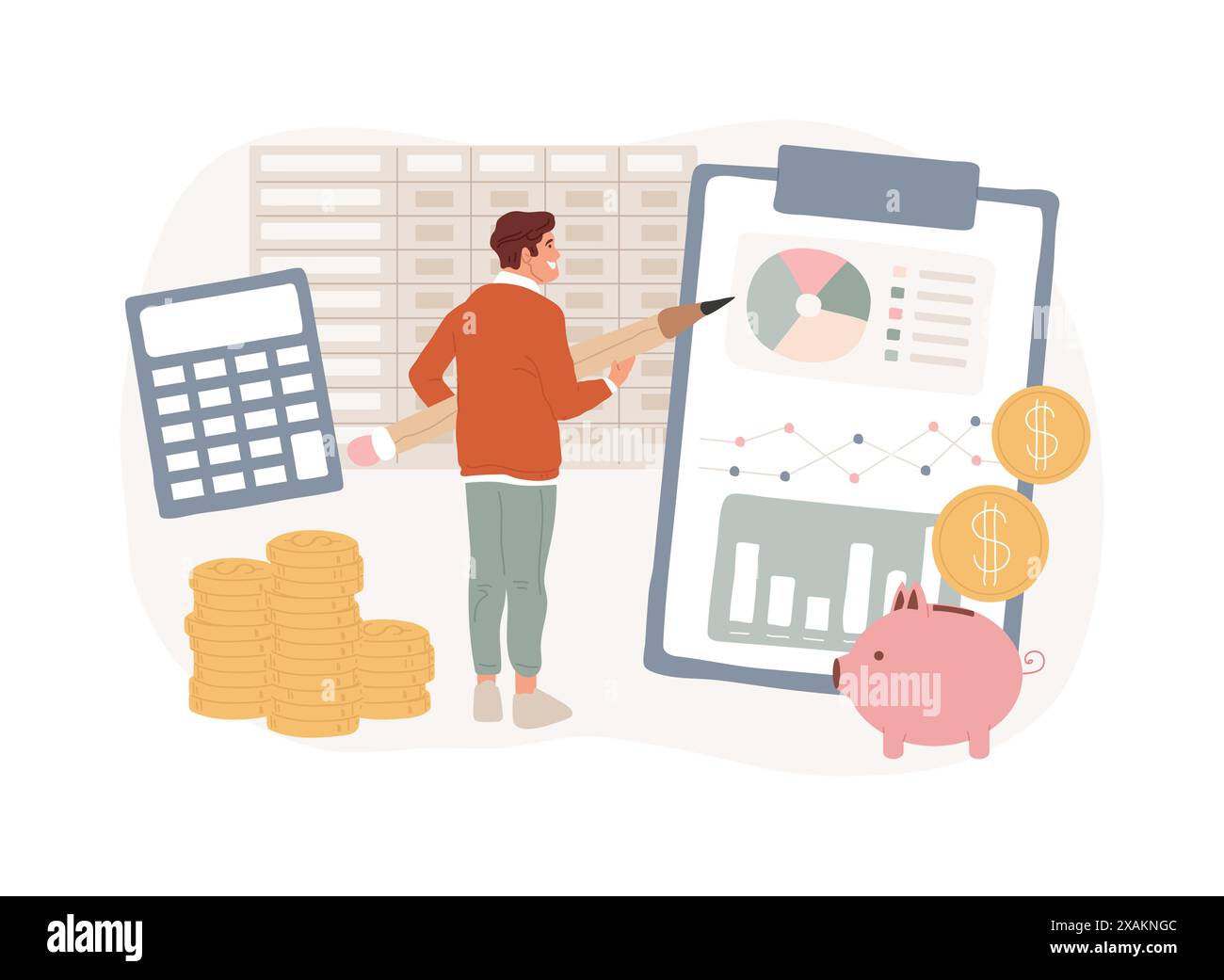 Income statement isolated concept vector illustration Stock Vector ...