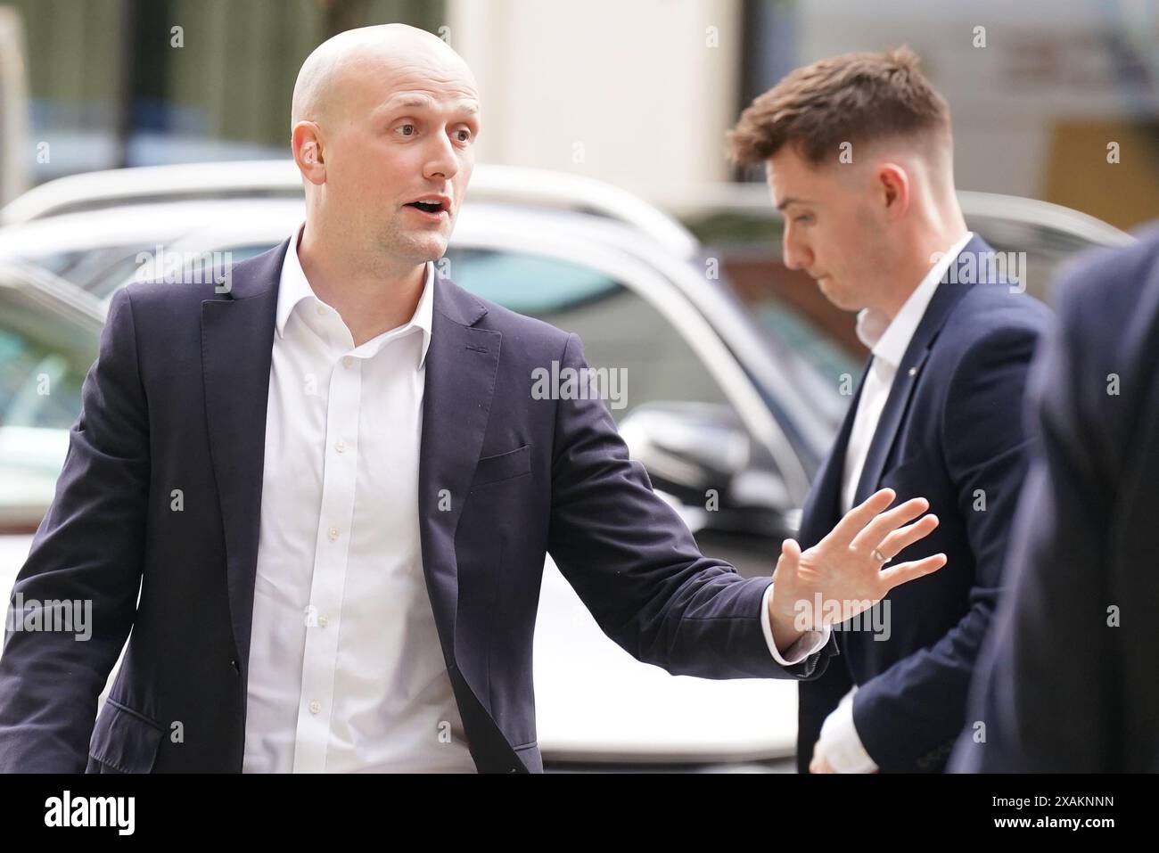 Stephen Flynn of the SNP, arrives to take part in the BBC Election ...