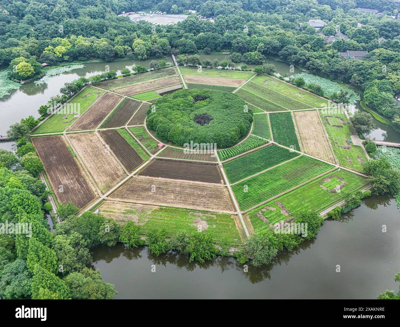 Hangzhou, China. 07th June, 2024. An aerial photo is showing eight ...