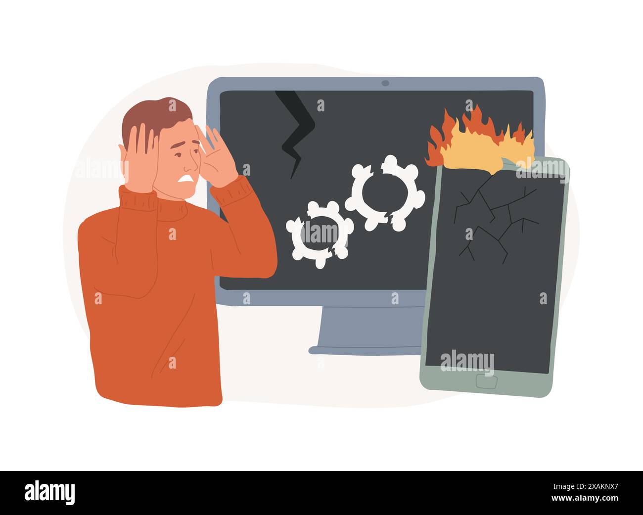 Defective product isolated concept vector illustration Stock Vector ...