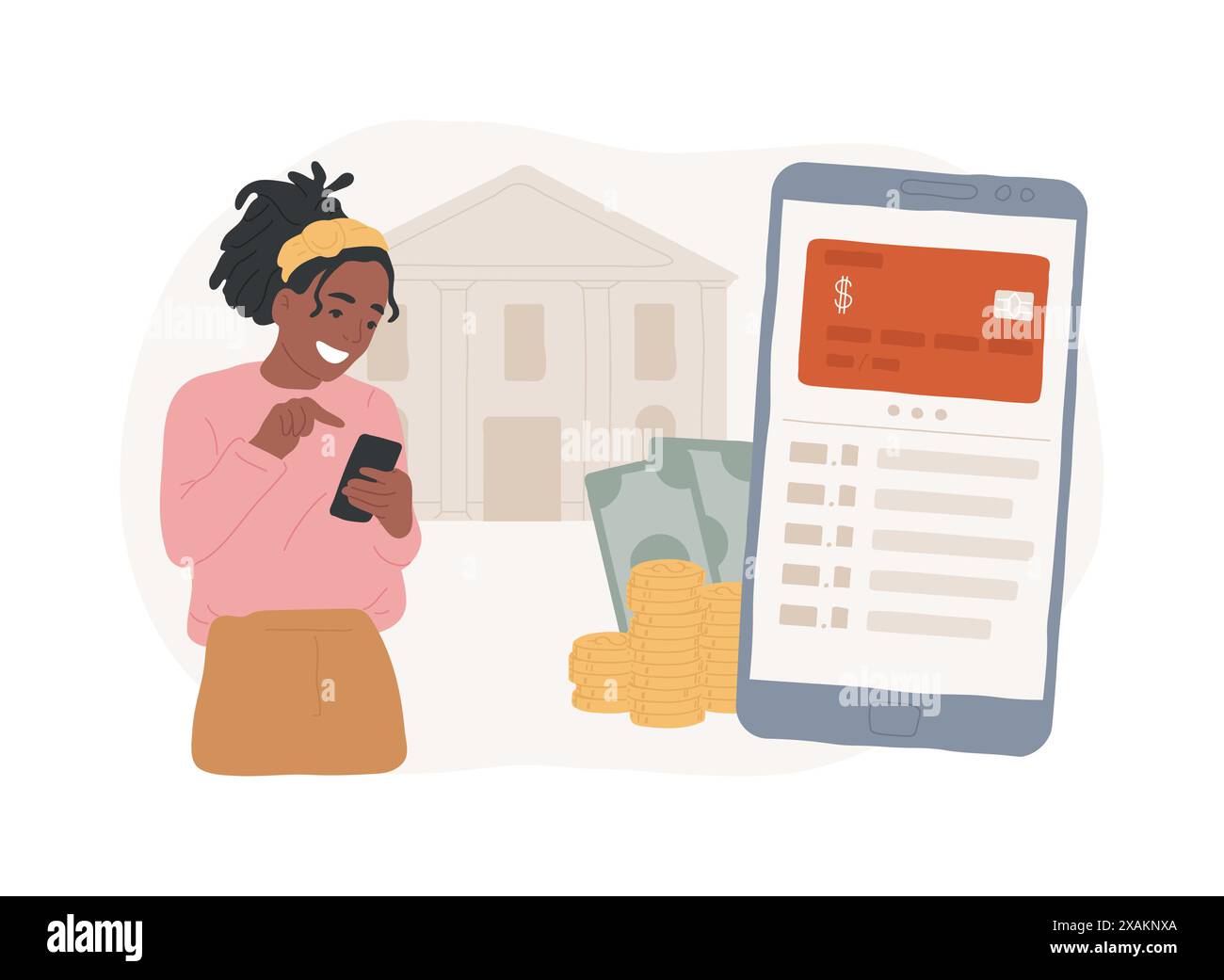 Bank account isolated concept vector illustration Stock Vector Image ...