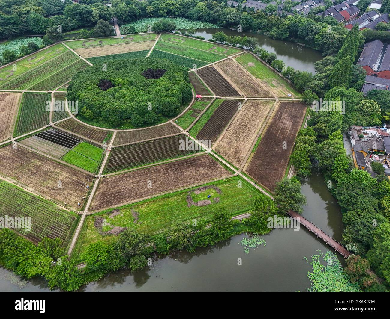 Hangzhou, China. 07th June, 2024. An aerial photo is showing eight ...