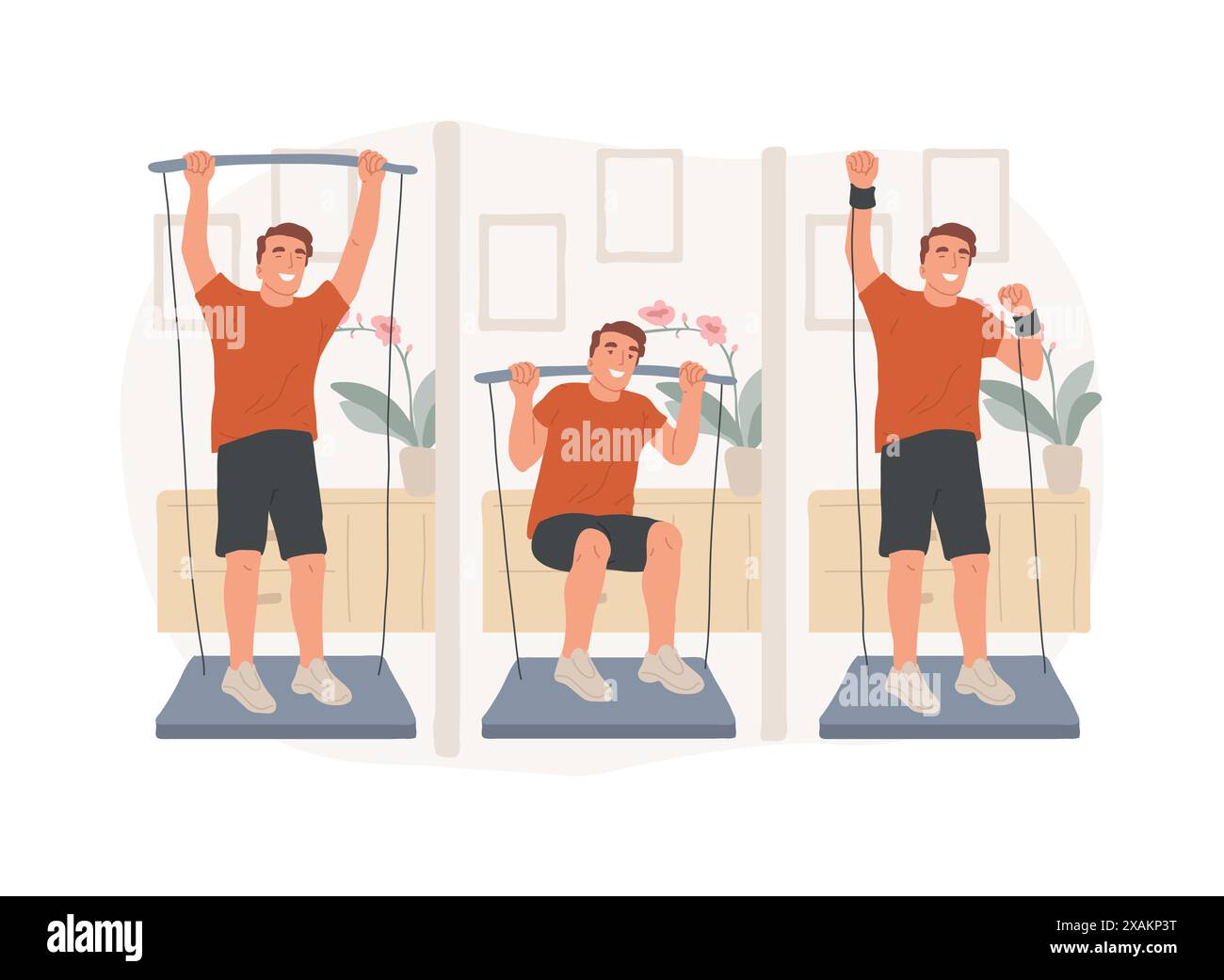 Portable workout gym isolated concept vector illustration Stock Vector ...