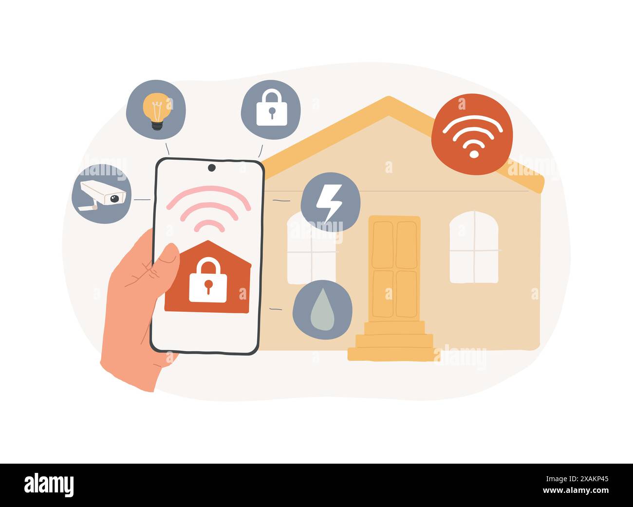 Indoor security system isolated concept vector illustration Stock ...