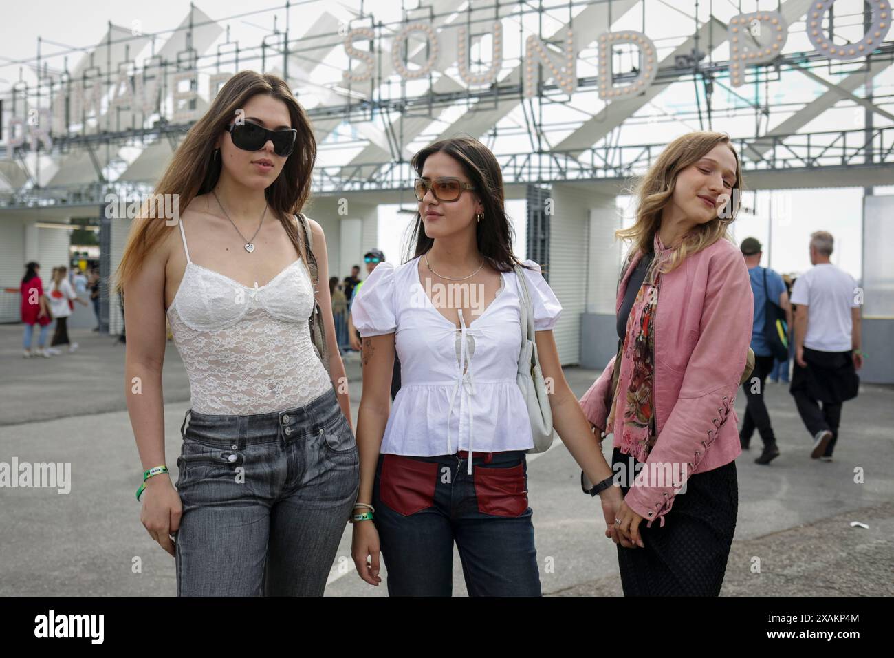 Festival goers seen at the main entrance of Primavera Sound 2024 held ...