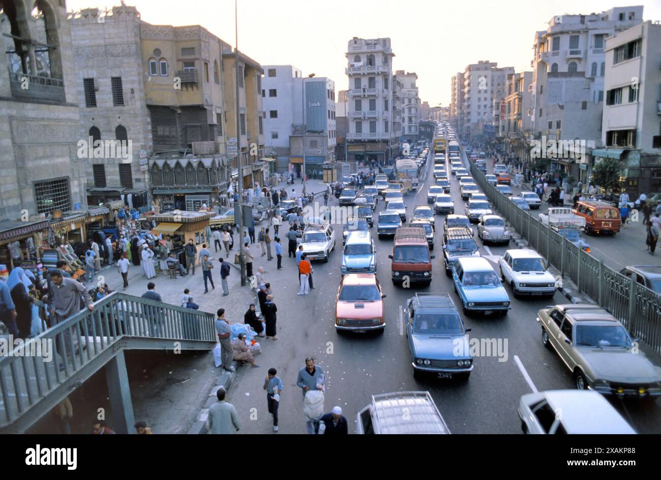 CAIRO,EGYPT-APRIL 15, 2009: Cairo traffic is known to be overwhelming ...