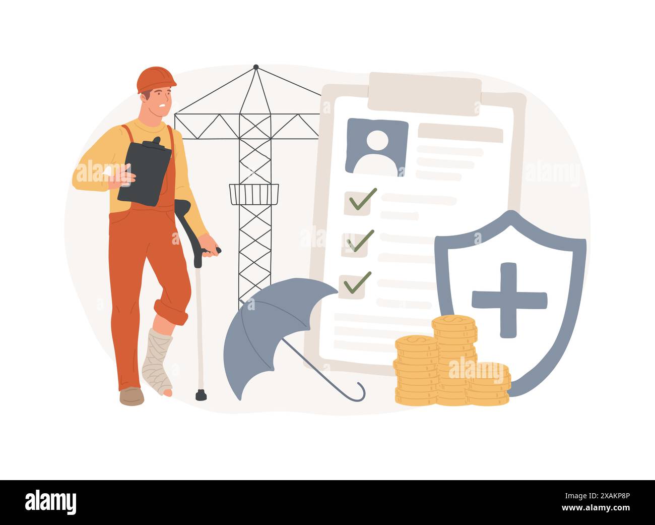 Occupational accident insurance isolated concept vector illustration Stock Vector Image & Art ...