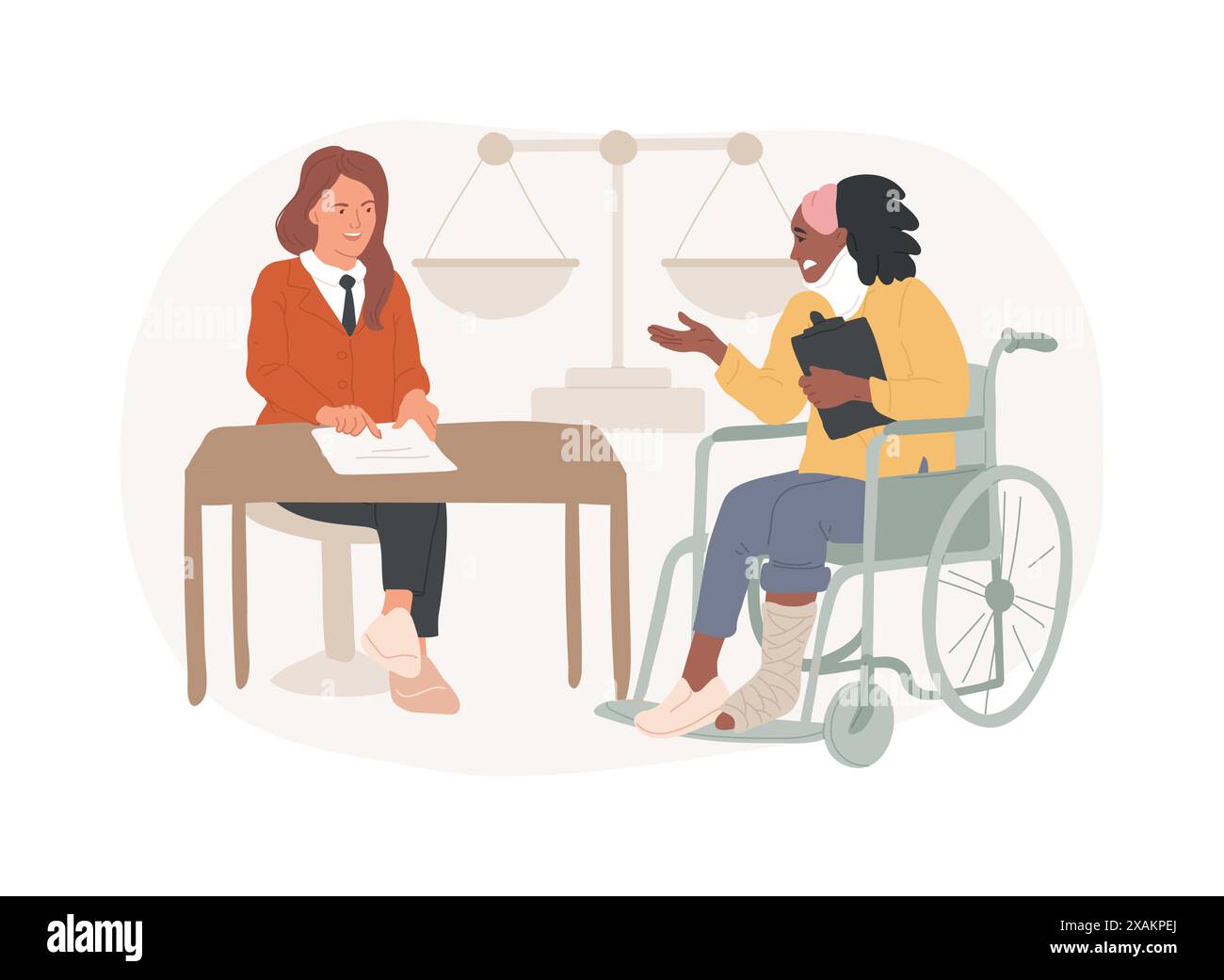 Personal injury lawyer isolated concept vector illustration Stock ...