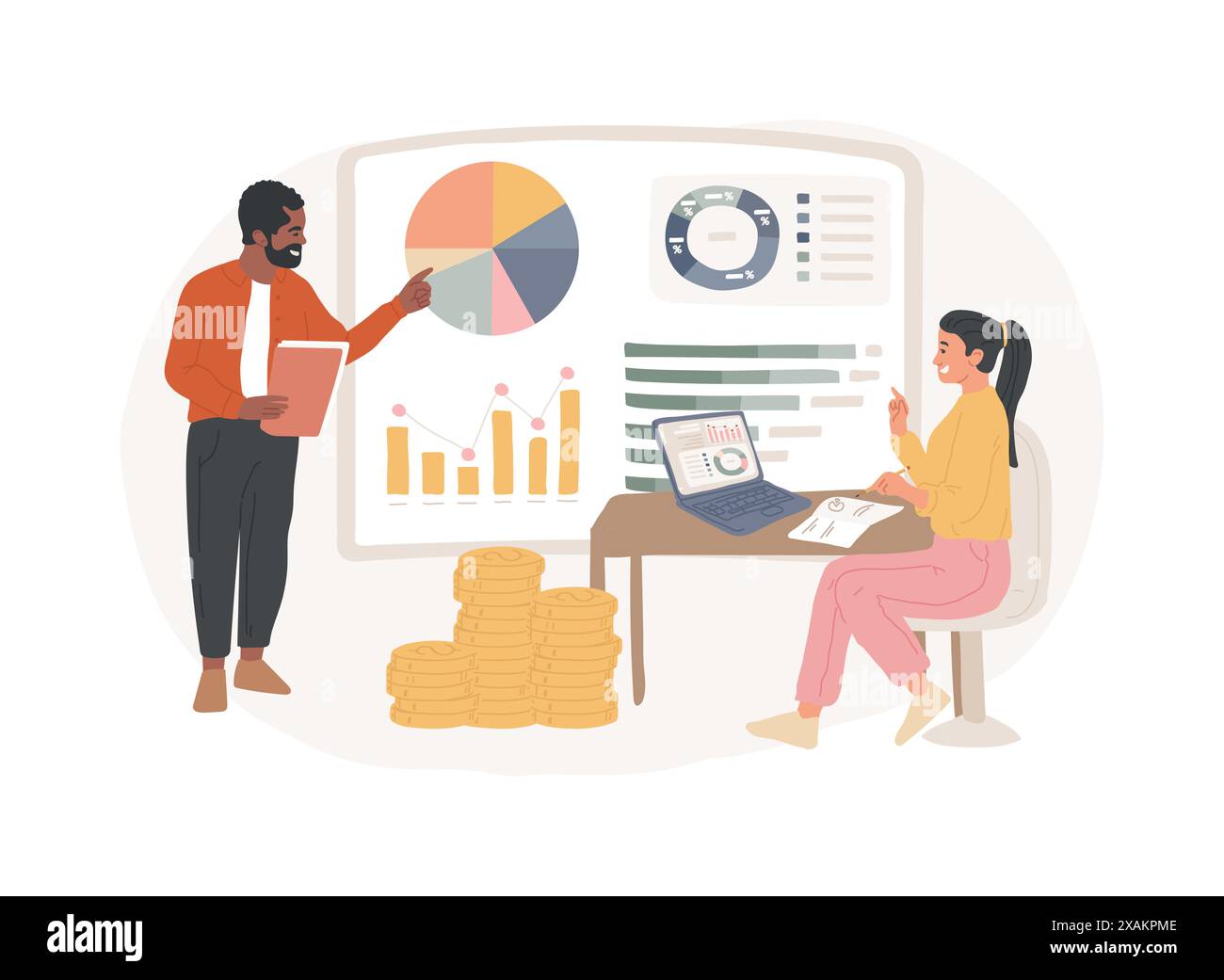 Consulting isolated concept vector illustration Stock Vector Image ...