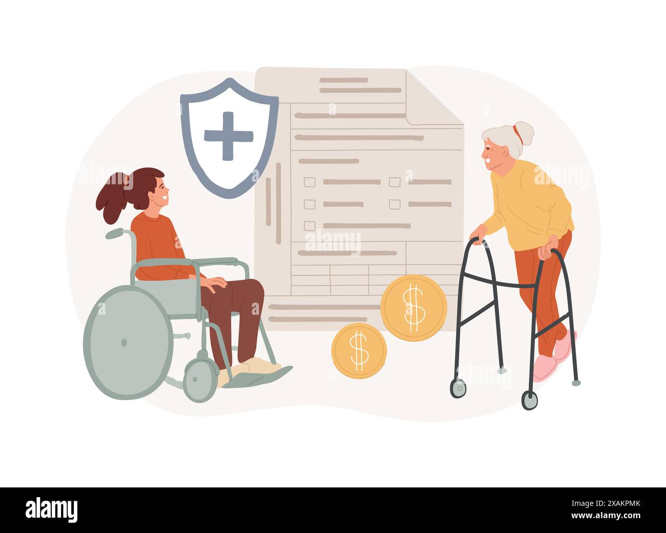 Social-security benefit isolated concept vector illustration Stock Vector Image & Art - Alamy