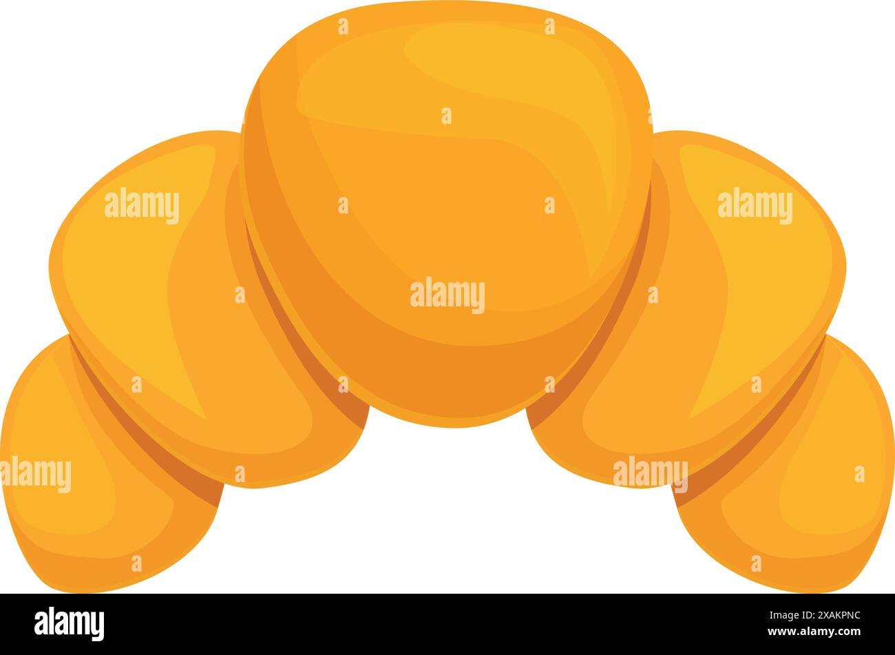 Simple cartoon illustration of a croissant, perfect for projects ...