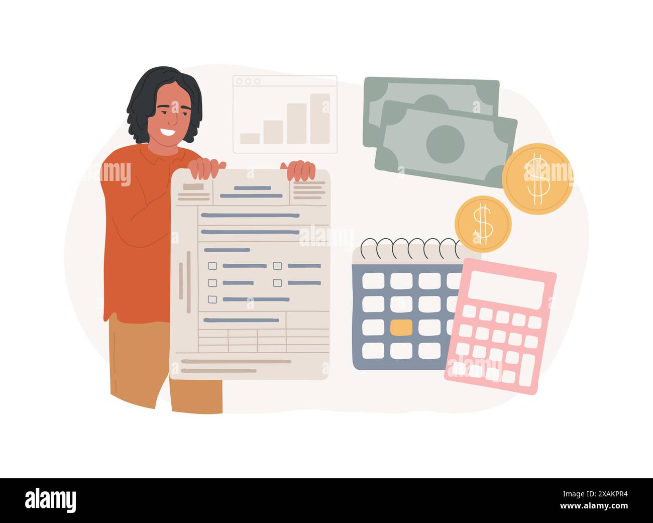 Tax form isolated concept vector illustration Stock Vector Image & Art ...