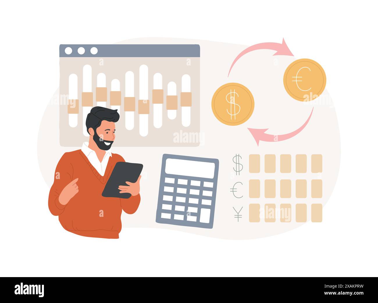 Currency exchange isolated concept vector illustration Stock Vector ...