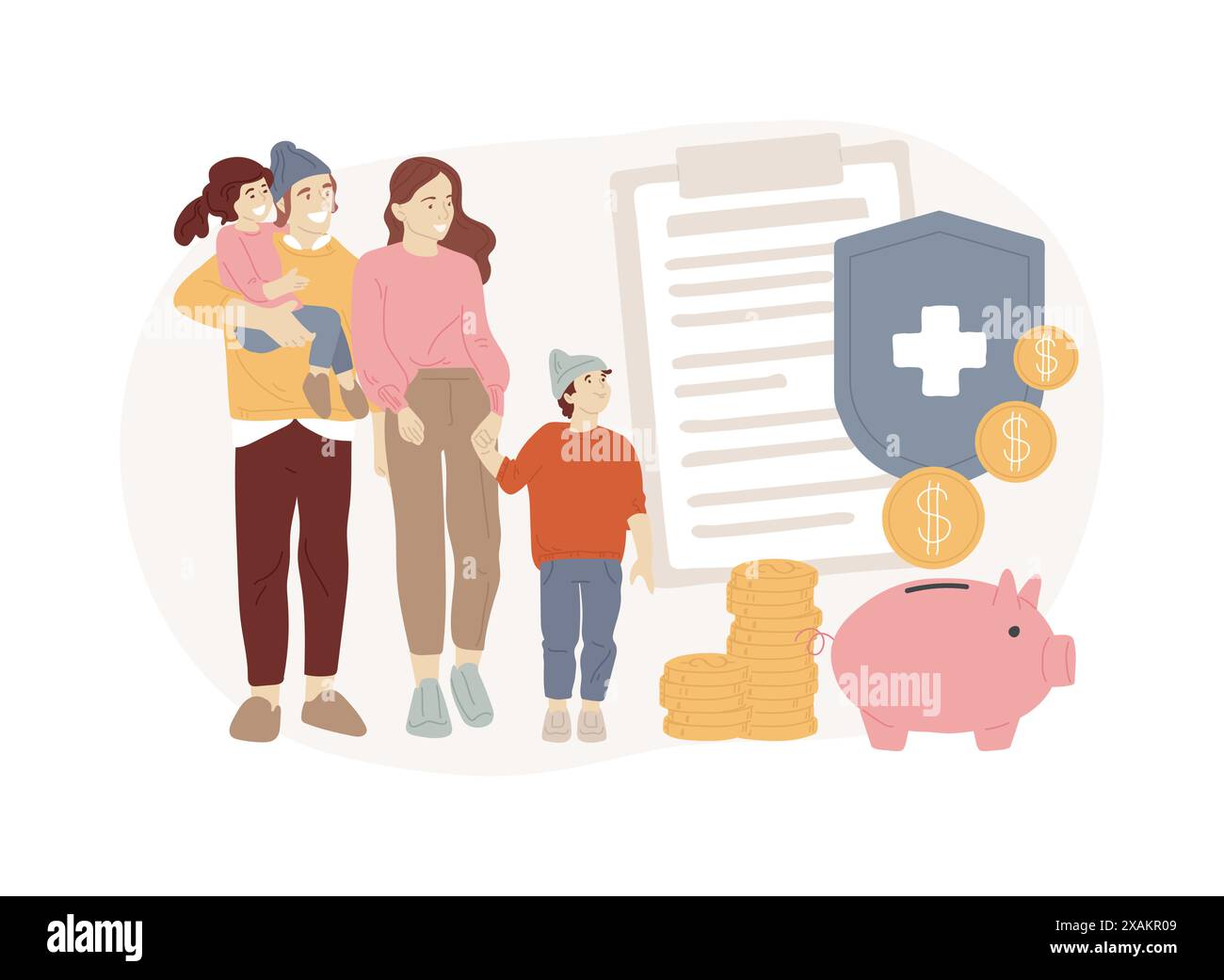 Family benefit isolated concept vector illustration Stock Vector Image & Art - Alamy