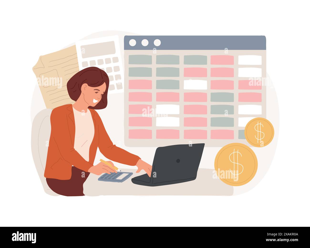 Accounting isolated concept vector illustration Stock Vector Image ...