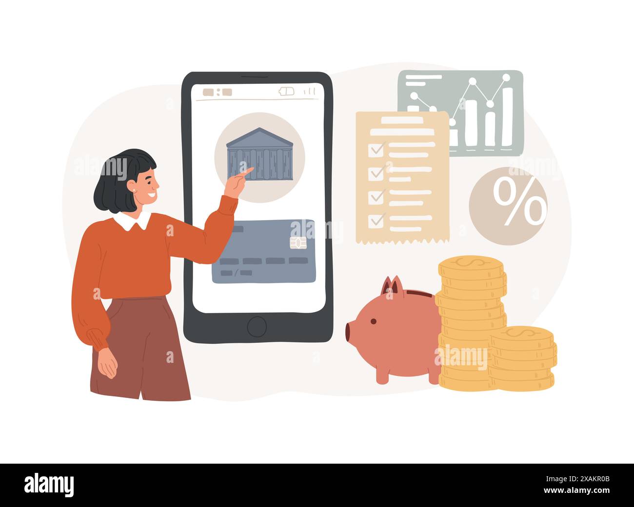 Banking operations isolated concept vector illustration Stock Vector ...